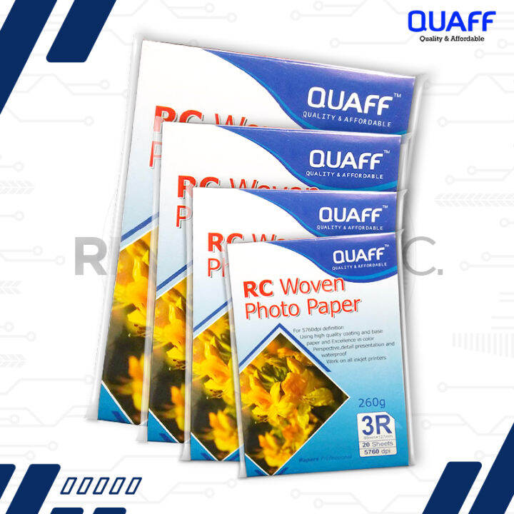 Risefully QUAFF RC Woven Photo Paper 260gsm Inkjet No Back Print Inkjet ...