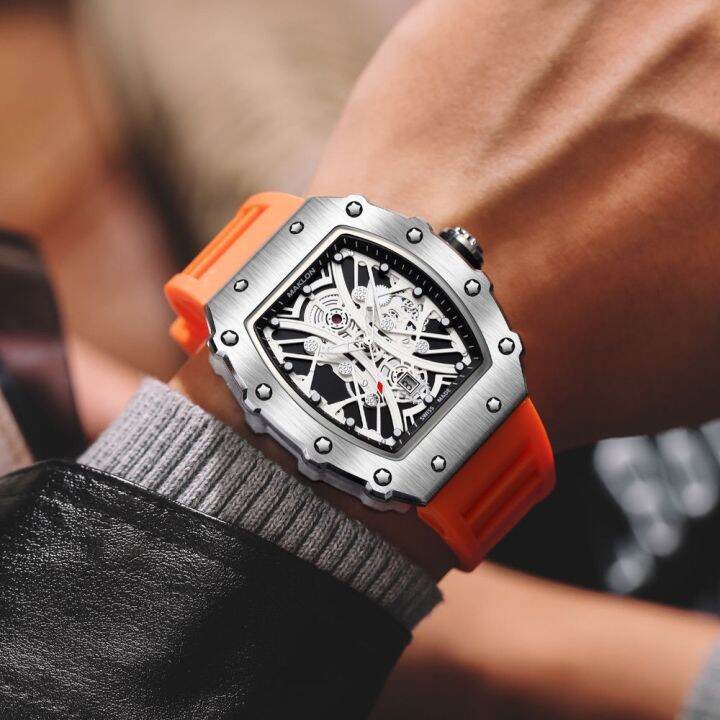 Richard Barrel Tritium Watch Men 'S Skeleton Miller Men 'S Watch Shaped ...