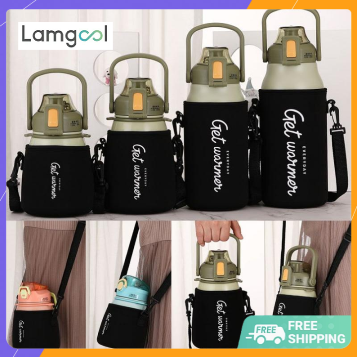 Hàng Có Sẵn Ống Bọc Chai Nước Neoprene Cách Nhiệt 880/1080/1300/1700Ml Với Dây Thừng Túi Bọc ...