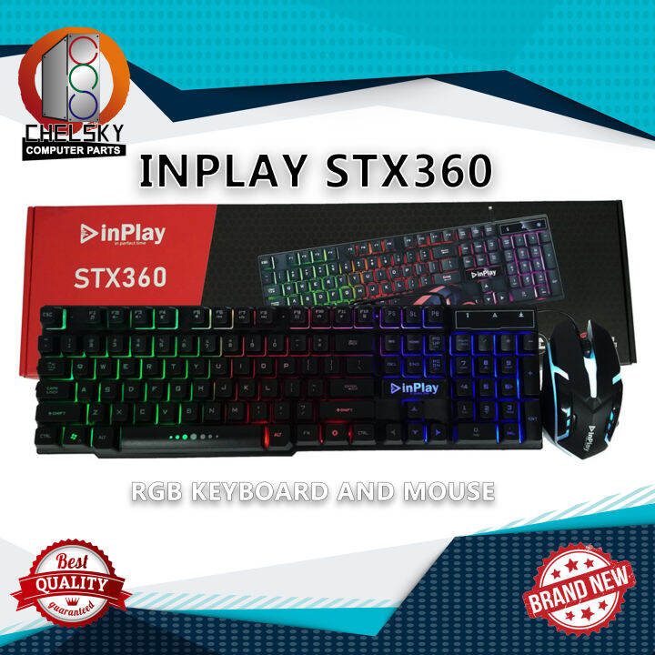 RGB GAMING KEYBOARD INPLAY STX360 WITH BACKLIGHT - KEYBOARD AND MOUSE ...
