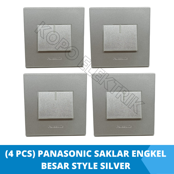 (4 pcs) Panasonic Saklar Engkel Besar Style Silver Tanam Saklar ...