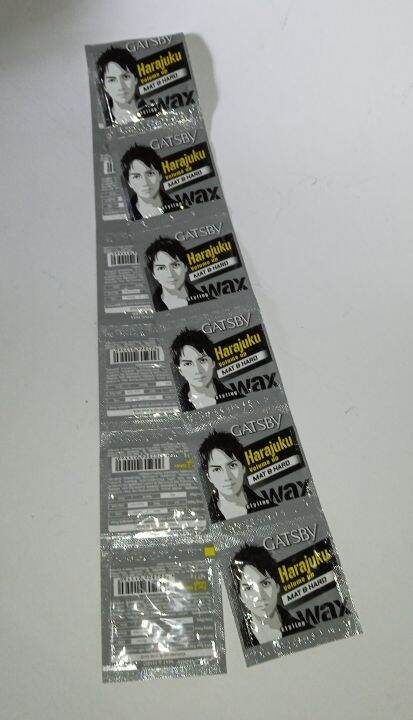 GATSBY WAX HAIR FIXING /HAIR STYLING WAX MAT & HARD 3 grAms per sachets ...