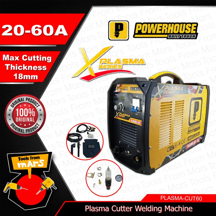 POWERHOUSE PLASMA-CUT60 Portable DC Inverter Plasma Cutter Welding ...