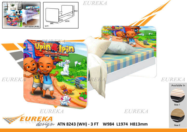 EUREKA Single/ Super Single Children Cartoon Bed / Katil Cartoon Single ...