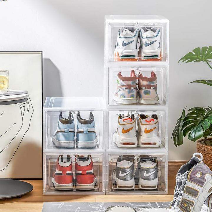 ♣Premium High Quality Clear Stackable Magnetic Shoe box Shoe Storage ...