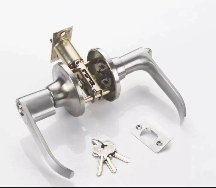 LEVER DOOR SET ENTRANCE Lever Wave Handle Door Knob Set (3 KEYS ...