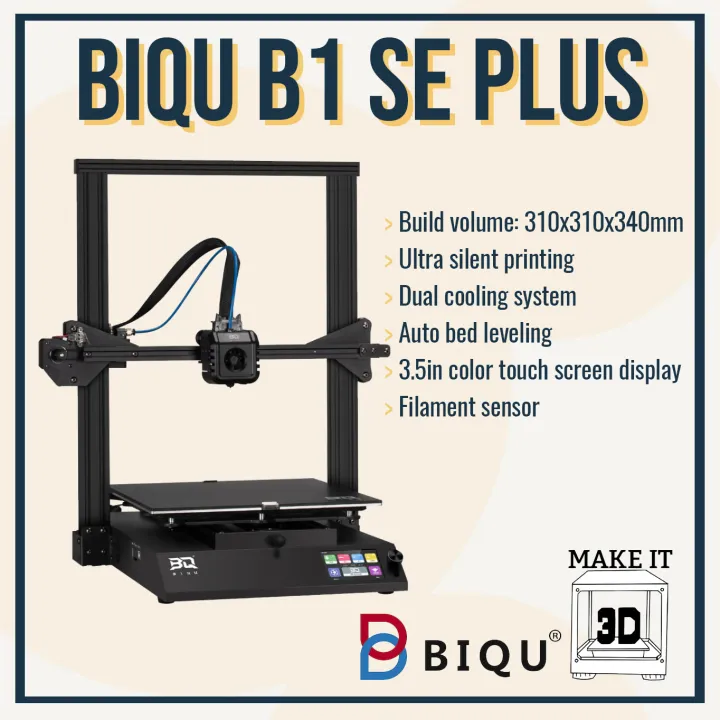 Biqu B1 SE Plus - large FDM 3D Printer 310x310x340mm - Beginner friendly and easy assembly ...