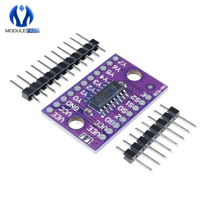 74HC4051 Analog Multiplexer Demultiplexer Board Module Switch for Raspberry Pi Module Board 8 ...