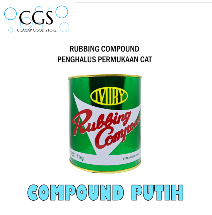 RUBBING COMPOUND MOBIL PUTIH 1 Kg - compound putih - kompon putih ...
