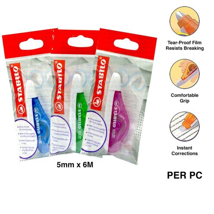 Stabilo Correction Tape - 5mm x 6M (889/1) Correction Fluid Liquid ...