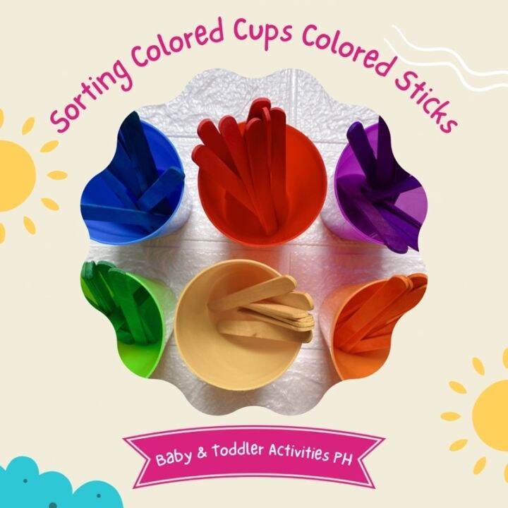 BataPH Montessori Toddler Activity Sorting Colors using Coloured Cup ...