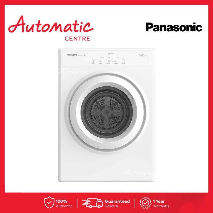 Panasonic NH E80JA1WPH 8kg Vented Type Electric Dryer with Smart PTC Heater and 3-Temperature ...