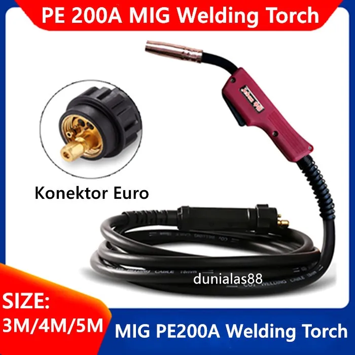 Stang Las Co2 200A Euro Pana Welding Gan Torch 3M 4M 5M Meter Panasonic ...