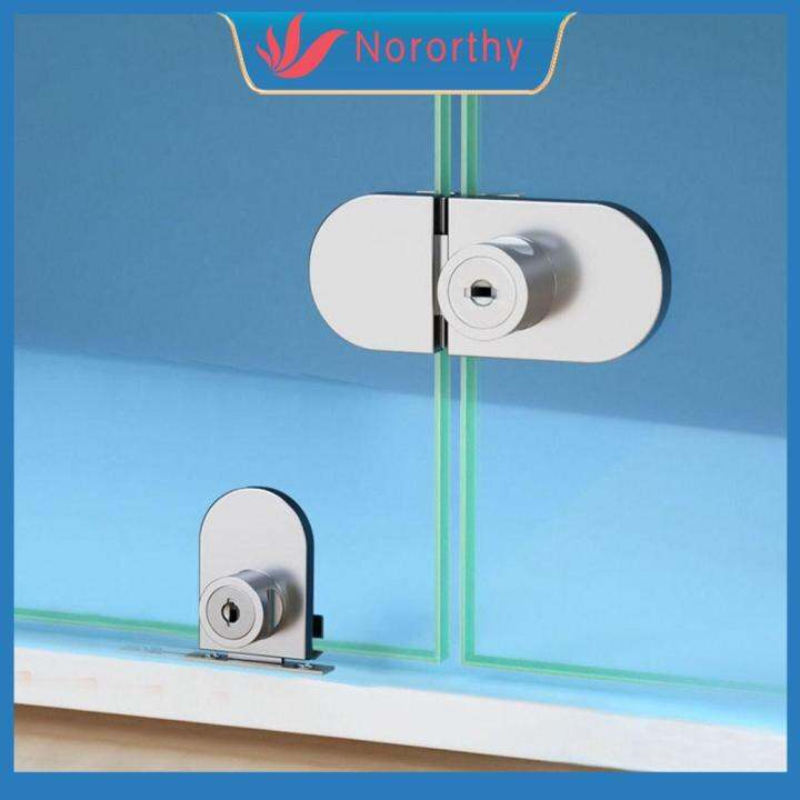 NORORTHY Cabinet Display Lock Hardware Security Double Open Sliding ...