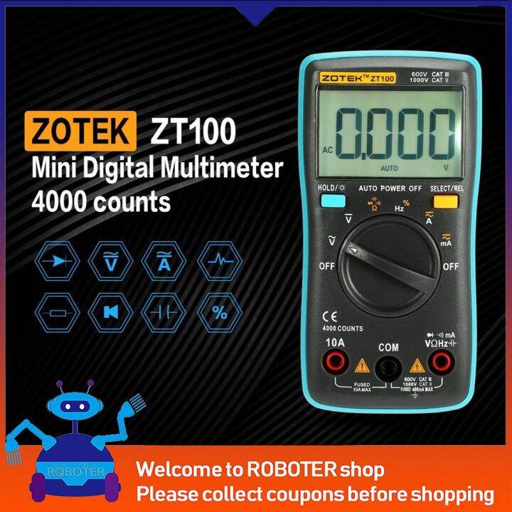 ZOTEK ZT100 Digital Multimeter AC/DC Ammeter Voltmeter | Lazada PH
