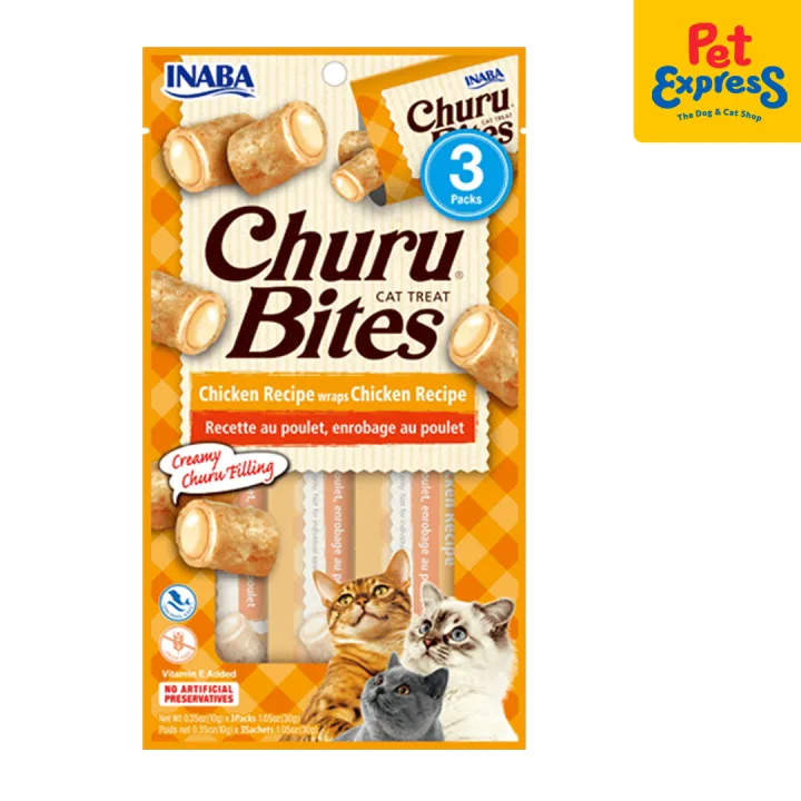 Inaba Churu Bites Chicken Wraps Cat Treats 10gx3 (USA-724B) | Lazada PH