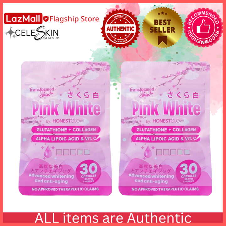 Honest Glow Pink White | Glutathione Capsule | 30capsules | Lazada PH