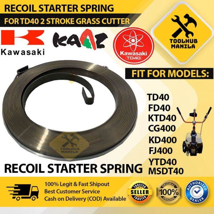 Starter Spring or Rewind Spring for TD40 FD40 Kawasaki 2 stroke Grass ...