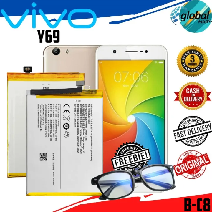 VIVO Y69 Battery Original, Fit for 1714 Model B-C8 Capacity (3000mAh ...