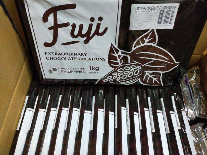 Fuji Chocolate Compound Bar 1kg and 200g- Semi-sweet, Milk, Dark ...