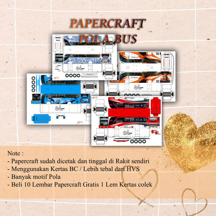 Papercraft Pola Bus / Mainan Edukatif Anak | Lazada Indonesia