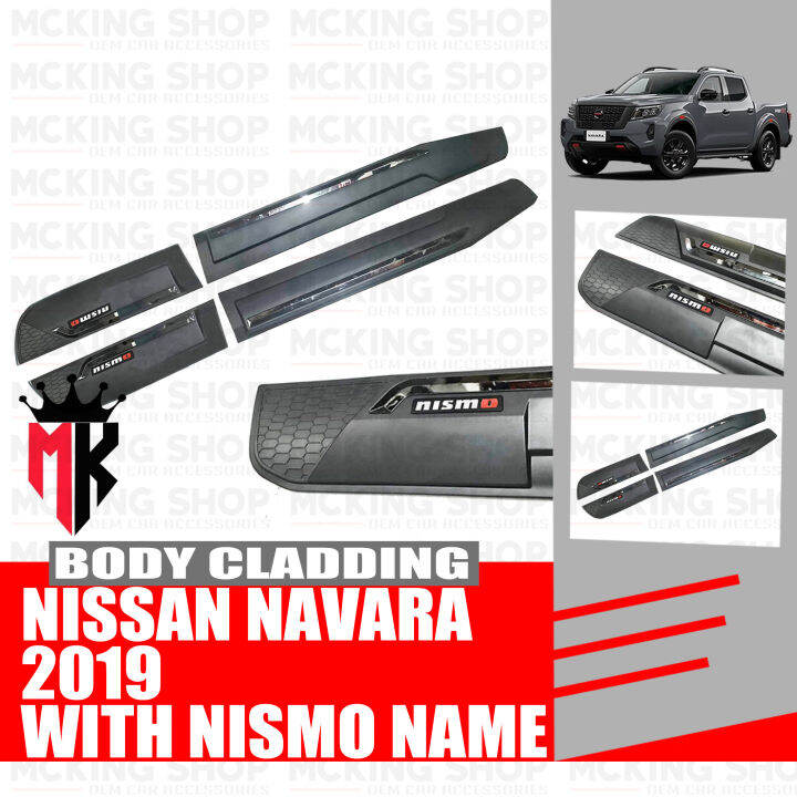 Nissan Navara 2019 Side Door Body Cladding (Black) with Nismo name ...