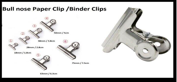 Office Round head bill Clip Paper Clip Binder Clips Bulldog Clip ...