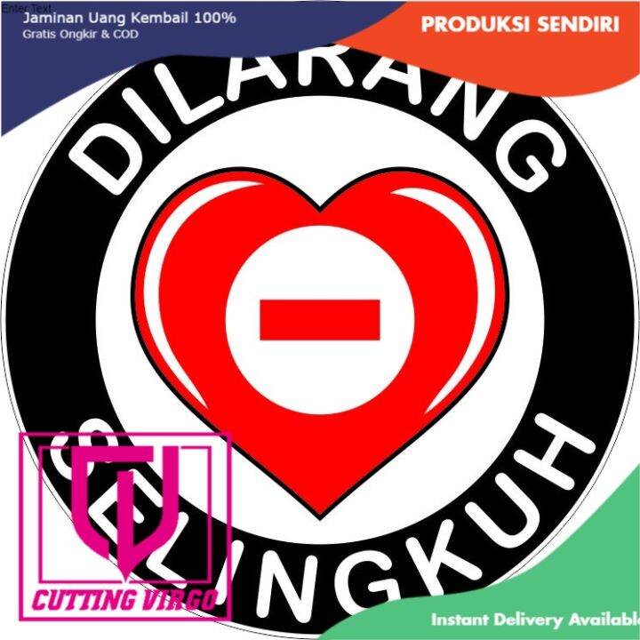 Cutting stiker Di larang selingkuh B 7933 | Lazada Indonesia