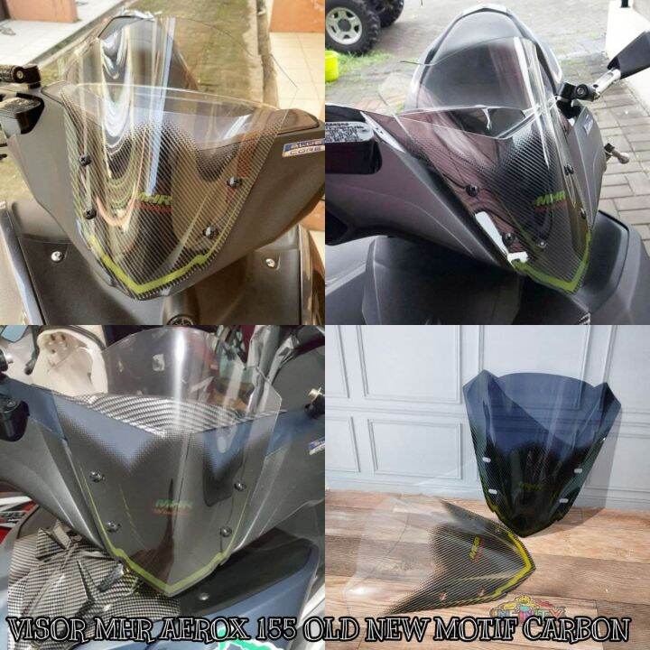 VISOR MHR MOTIF CARBON OLD DAN NEW YAMAHA AEROX 155 2017-2021 VISOR ...
