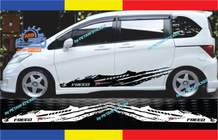 STIKER STICKER MOBIL HONDA FREED,JAZZ BODY SAMPING MOTIF OFFROAD LIST ...
