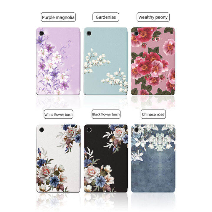 Tablet Case for Samsung Galaxy Tab A8 10.5-inch Flowers Bush Pattern ...