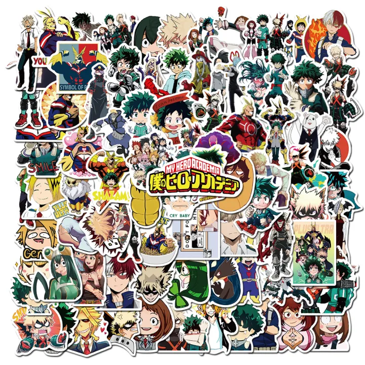Japan Anime Kawaii Stickers My Hero Academia Midoriya All Might Bakugo ...