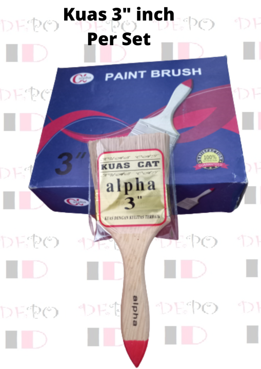Kuas Cat 633 Gagang Kayu 3" inch / Kuas Cet Murah 3" inch | Lazada ...