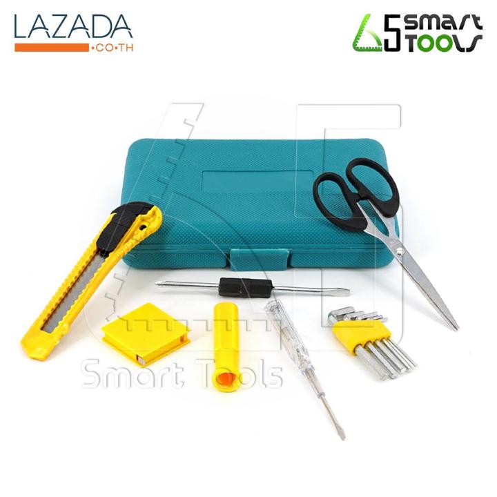 65SmartTools กล่องเครื่องมือ ชุดเครื่องมือแบบพกพา เครื่องมือช่าง อุปกรณ์รวม 11 ชิ้น | Lazada.co.th