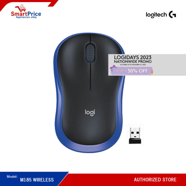 Logitech M185 Wireless Mouse, 2.4GHz with USB Mini Receiver, 12-Month ...