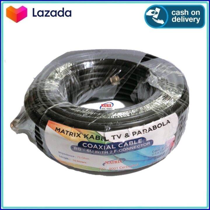 MATRIX Kabel Antena Tv & Parabola RG6 - Kabel 20 Meter Coaxial Cable 5C | Lazada Indonesia