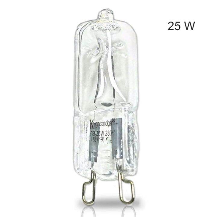 หลอดอบเข็ม G9 25W โคมไฟเตาอบ500 ℃ ทนต่ออุณหภูมิสูงหลอดควอตซ์ G4 10W 20W ...