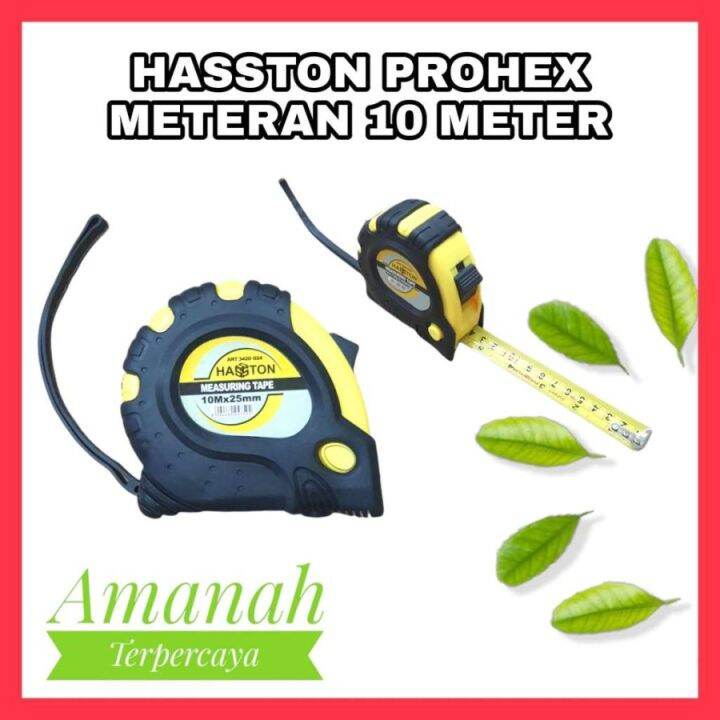 METERAN 10M HASSTON PROHEX MEASURING TAPE 10 METER - 10 meter | Lazada ...