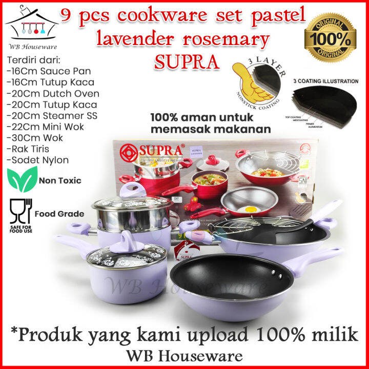 Panci set / Panci Set 9pcs Supra / Cookware set 9 piece Supra Rosemary ...