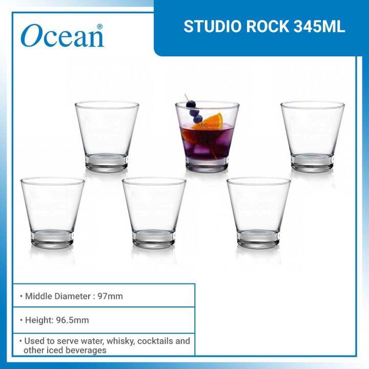 Ocean Glassware Studio Rock Tumbler 345ml / 12oz Set of 6 | Lazada PH
