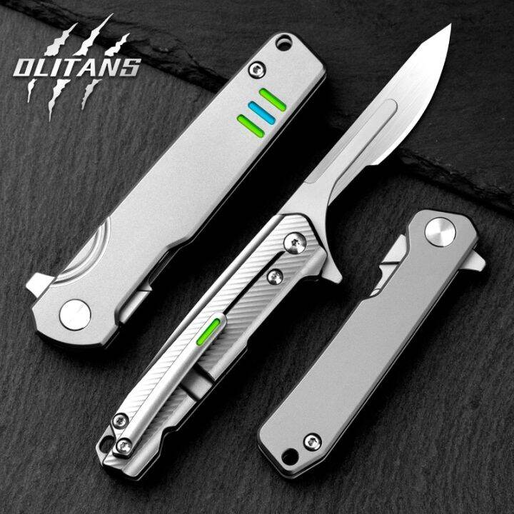 Mini CNC Titanium Alloy Scalpel Fast Open Folding EDC Outdoor Unpacking ...