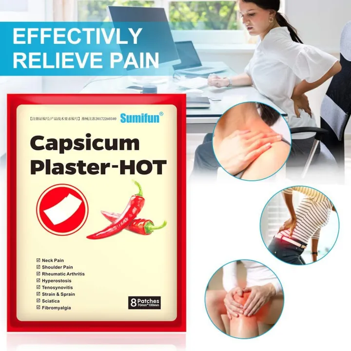 Happy Home 8 Pcs Pain Relieve Patch Capsicum Plaster | Lazada PH