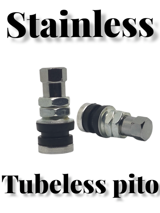 tubeless tire pito (pair/2pcs) (stainless) CASH ON DELIVERY | Lazada PH