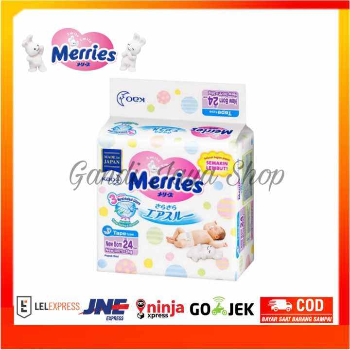 MERRIES Premium Popok Tape NB - 24 | Lazada Indonesia