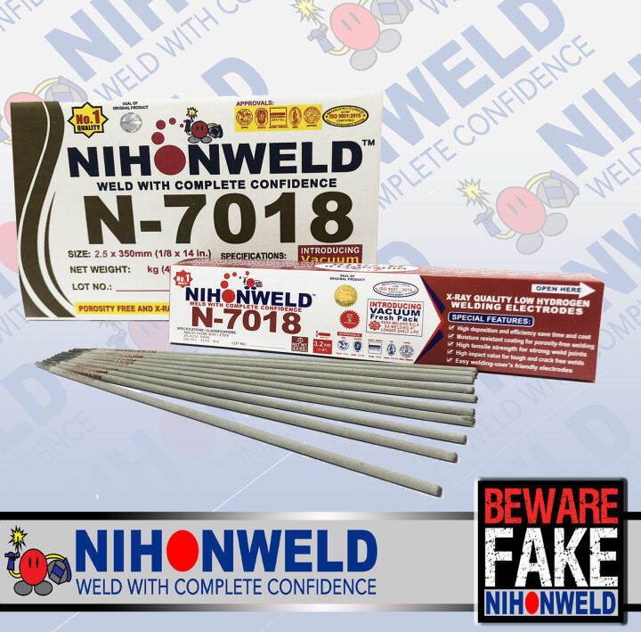 Nihonweld electrode (Welding Rod) N-7018 High cellulose with iron ...