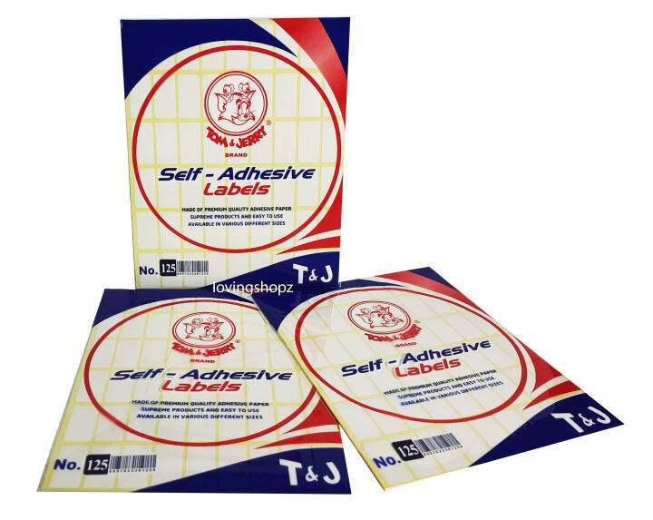 Label Tom & Jerry No.125 Warna Putih, Sticker/ Stiker/ Tempelan Label ...