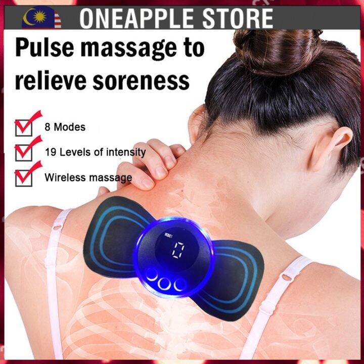Massage Paste Smart EMS Mini Cervical Vertebra Convenient Massager Home ...