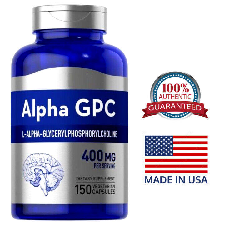PipingRock Alpha GPC Choline Choline 400 mg 150 Vegetarian Capsules ...