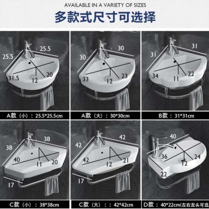 Wash Face Small Apartment Stainless Steel Triangle Basin Mini Corner ...