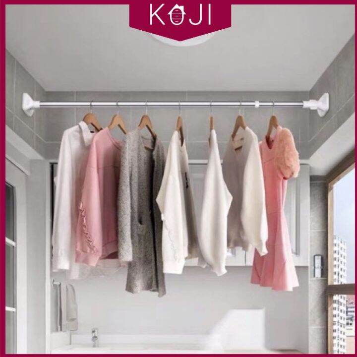 Thickened Adjustable Clothes Hanger Pole Bathroom Bedroom Expandable ...